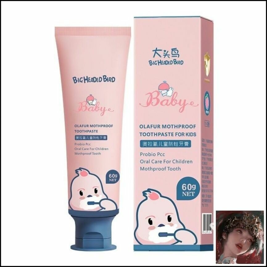 Бестселлер Ora Fluor от Big Head Bird с персиковым вкусом для надежной защиты детских зубов от кариеса