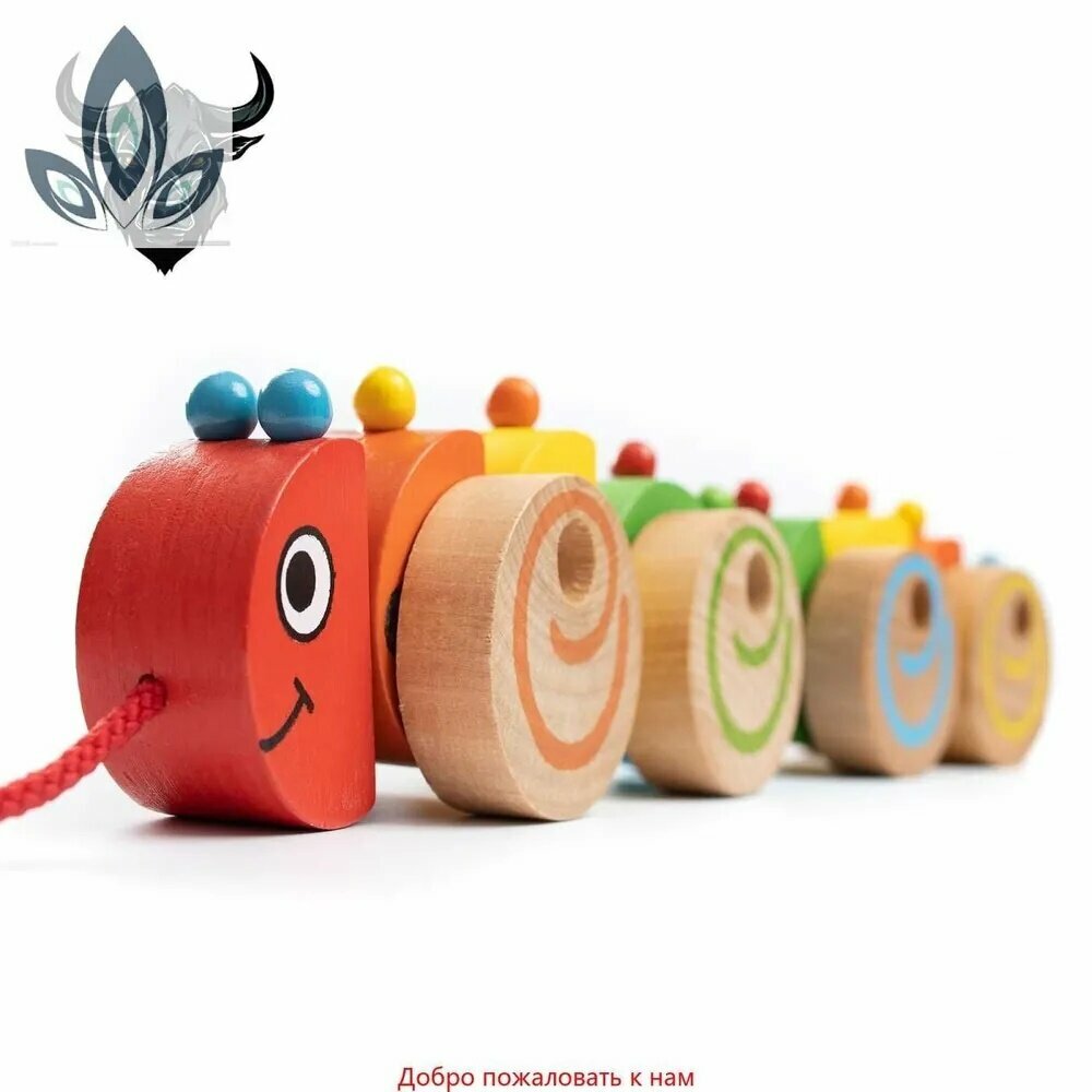 Игрушка-каталка "Гусеница" от ANDREU Toys - это забавная и увлекательная игрушка, которая станет отличным п — фото 1