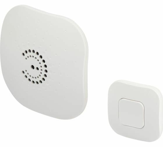 Звонок беспроводной дверной 36 мелодий BIONIC White бел. (в пакете) Эра Б0061074