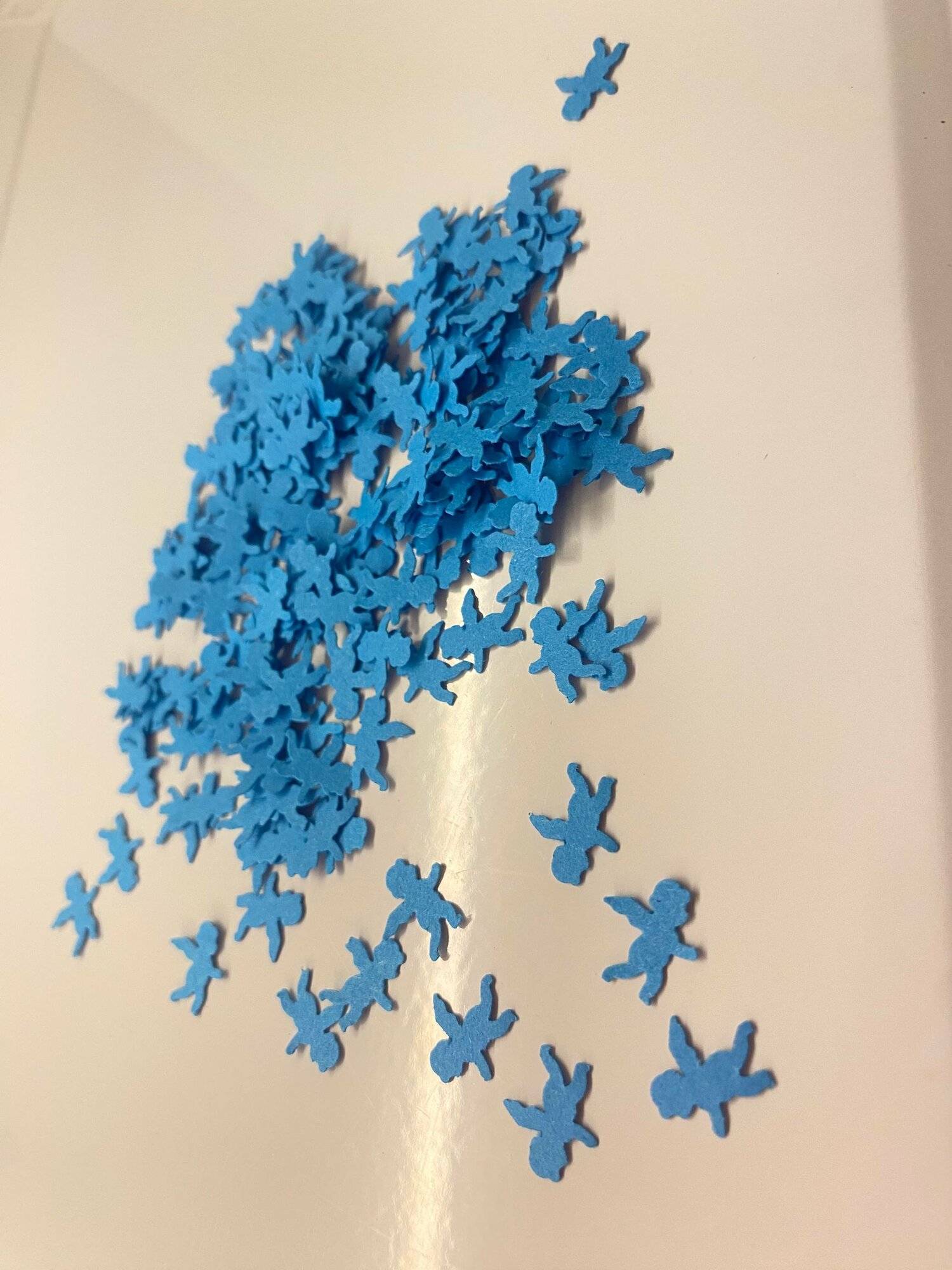 Конфетти "купидоны" небесного цвета, Гендер пати, вечеринок, для скрапбукинга 1 см 10 г