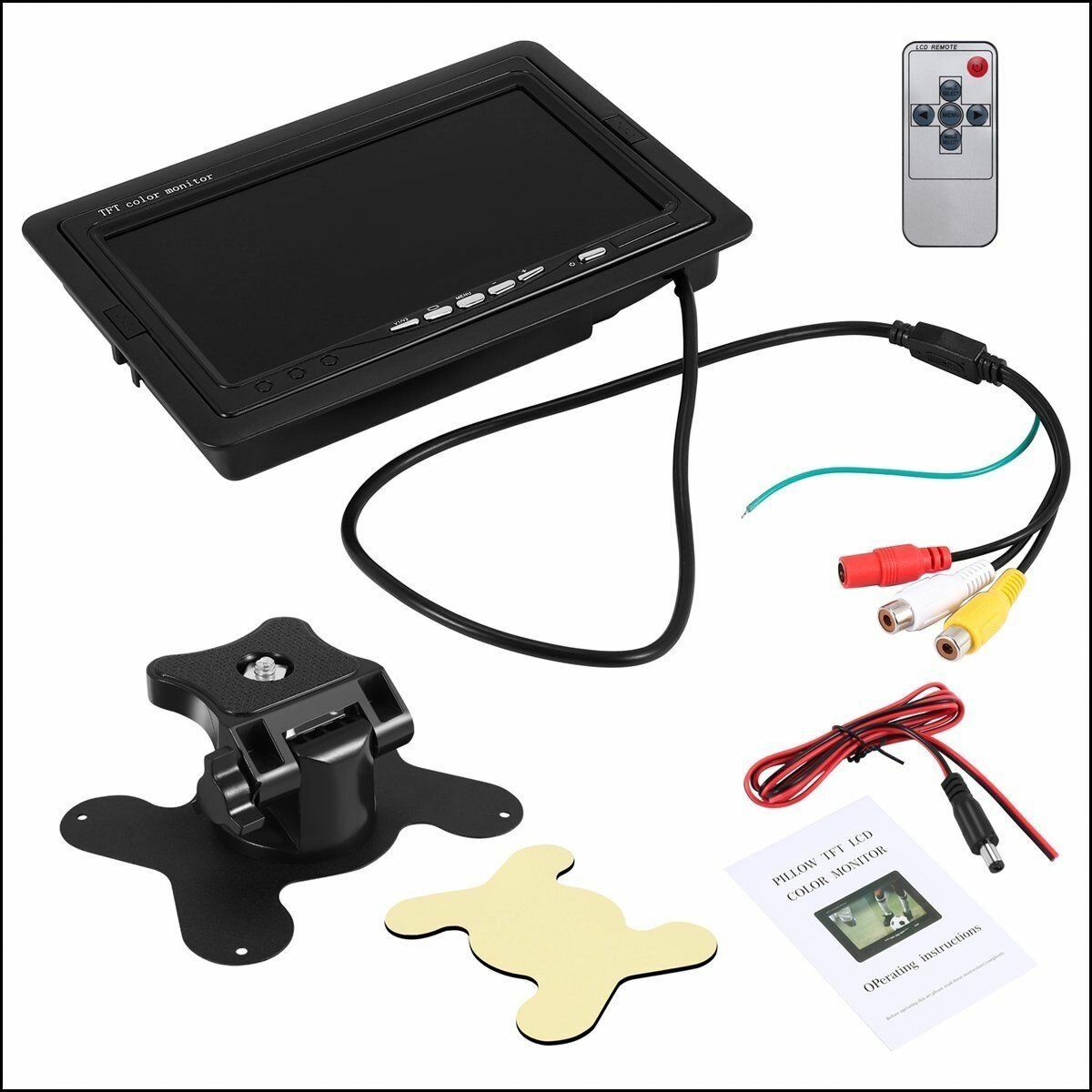 Мини-телевизор, 7-дюймовый HD-монитор, 800X480, портативные автомобильные ЖК-экраны на DVD / CMMB, два входа для легковых автомобилей, грузовиков