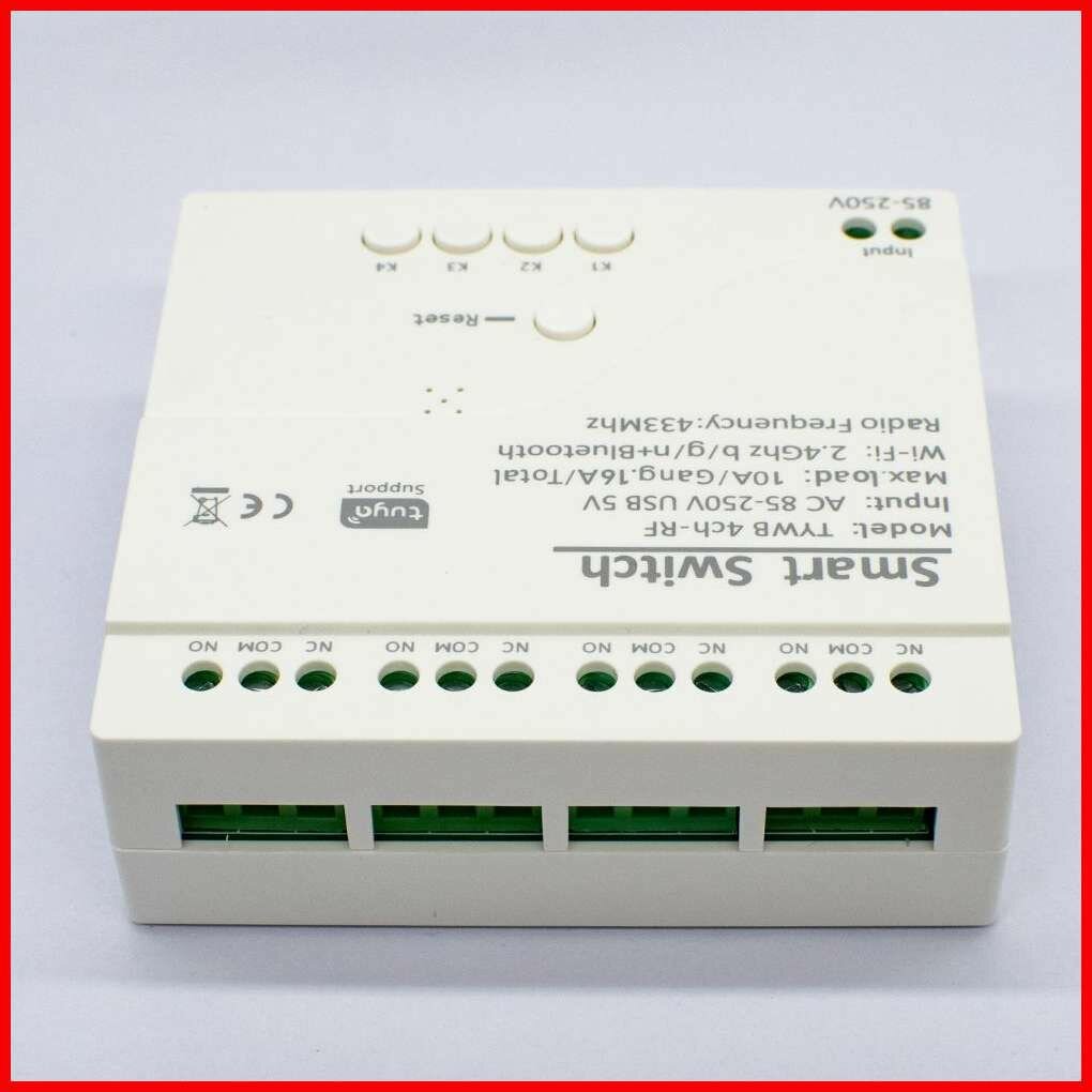 Tuya WiFi AC 85-250 В 220 4-канальный RF 433 модуль дистанционного управления устройством работает с Alexa Google Home