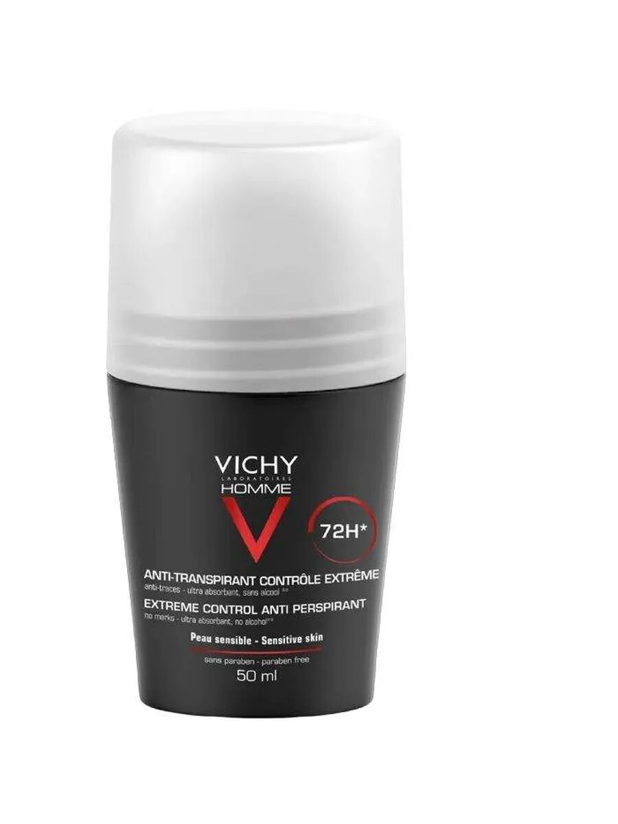 Vichy Homme Дезодорант шариковый, против избыточного потоотд