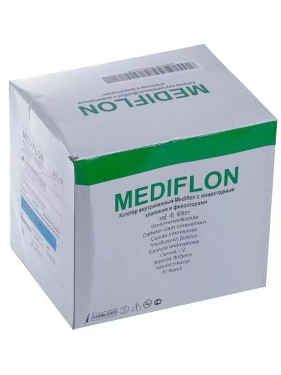 Катетер внутривенный mediflon с инжекторным кла 100 шт-1уп.