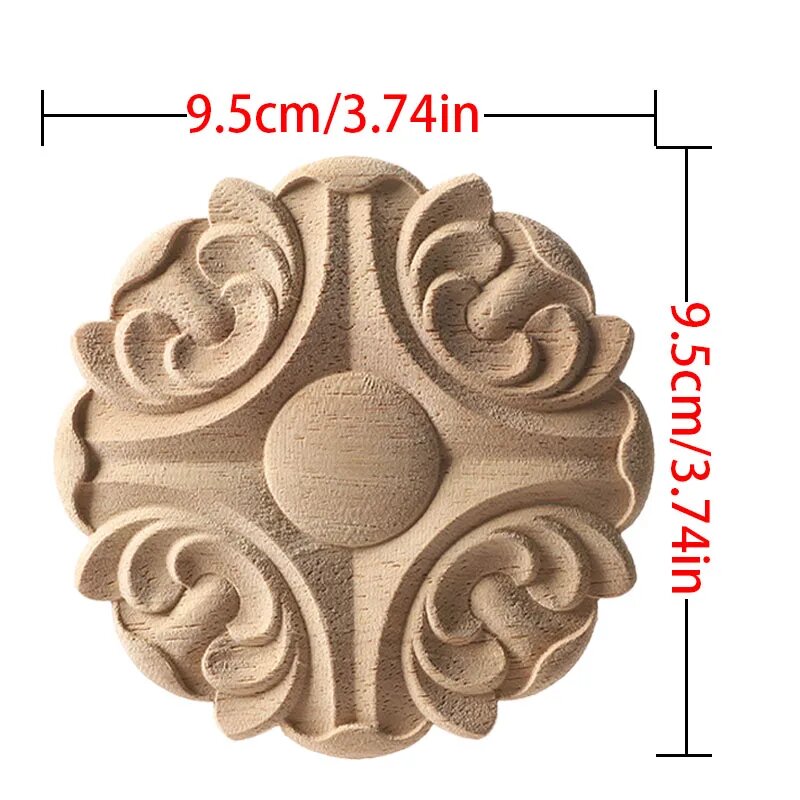 Деревянная резная накладка 9.5cmX9.5cm