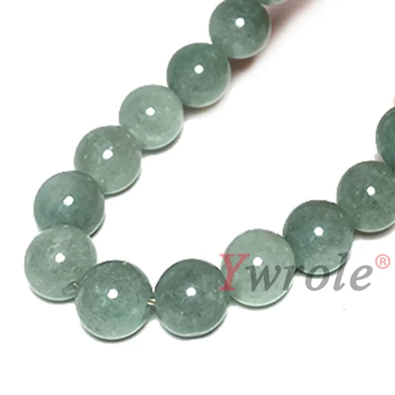 Круглые бусины из натурального камня YWROLE 6 8 10 мм Изумрудный, 10mm 34-36pcs, Myanmar jade