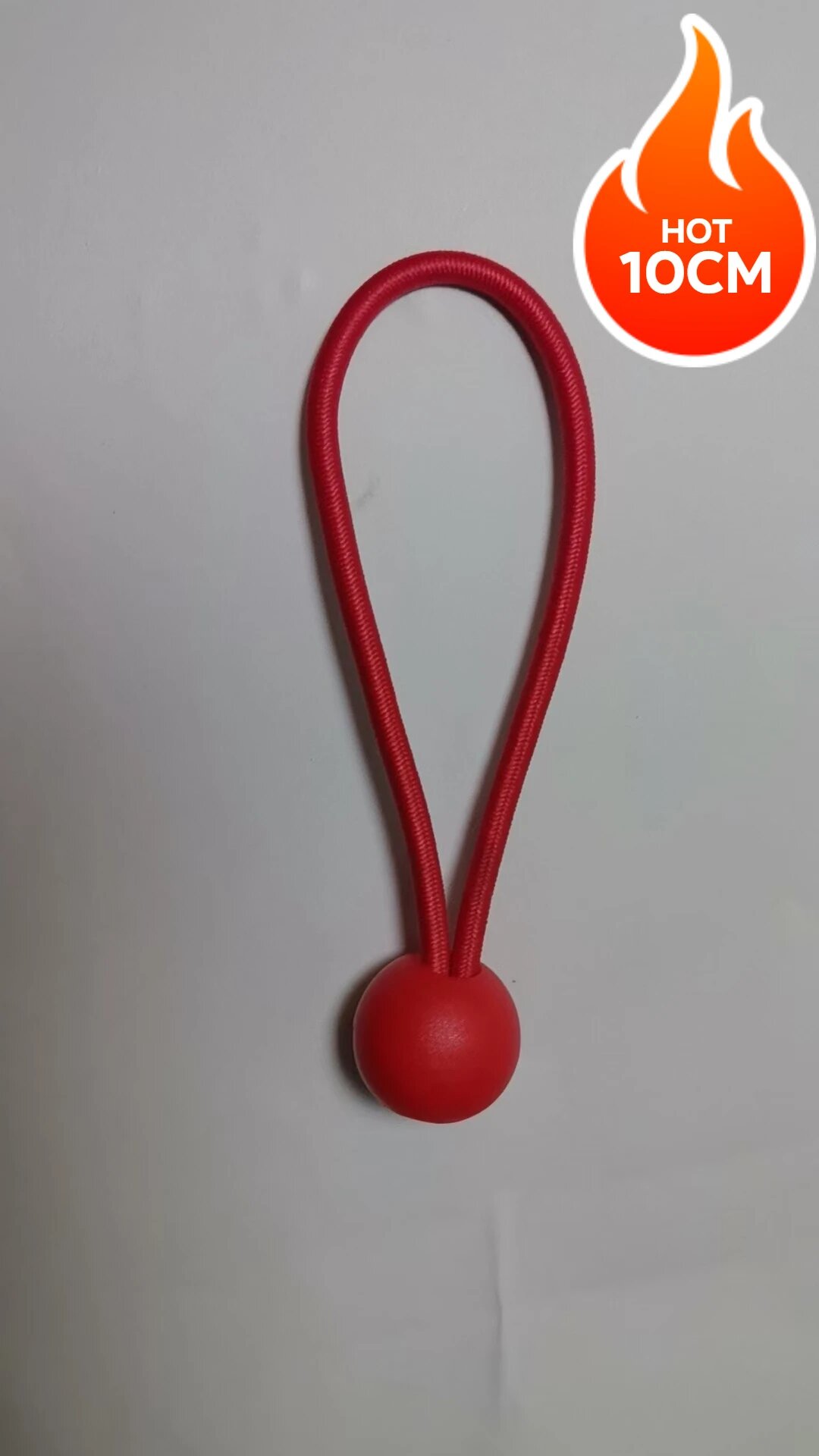 Банджи-шнуры черные 10 шт. Красный, Red red10cm