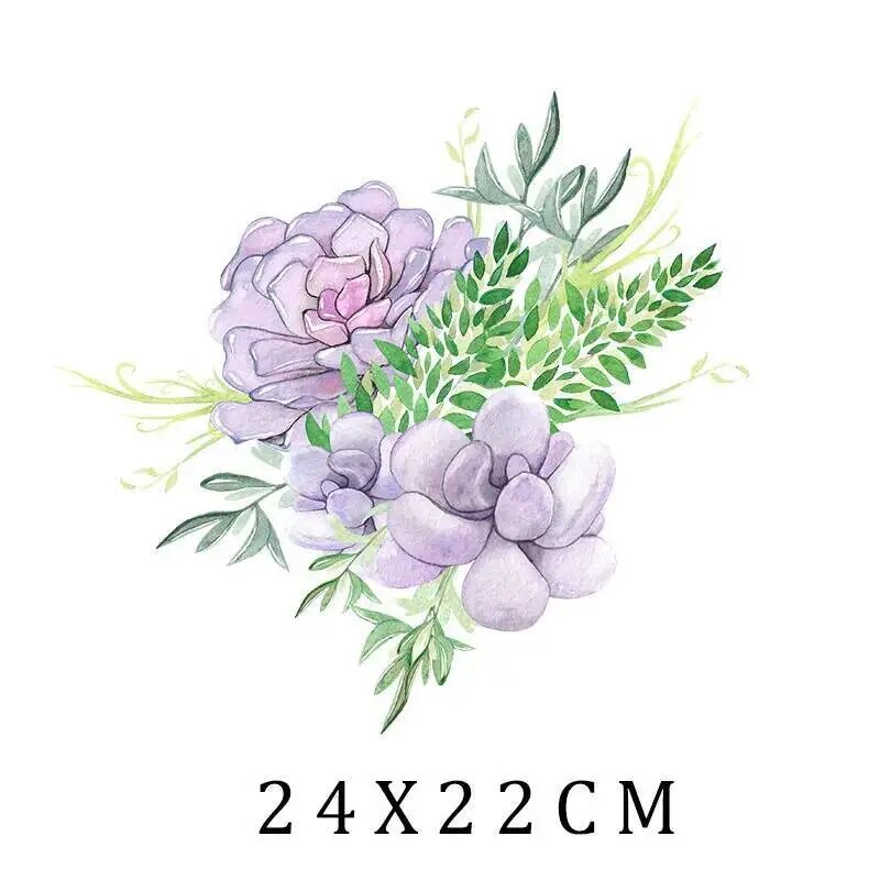 Нашивки с растениями в горшках PGY HEHUOREN Сиреневый, TH2980-4