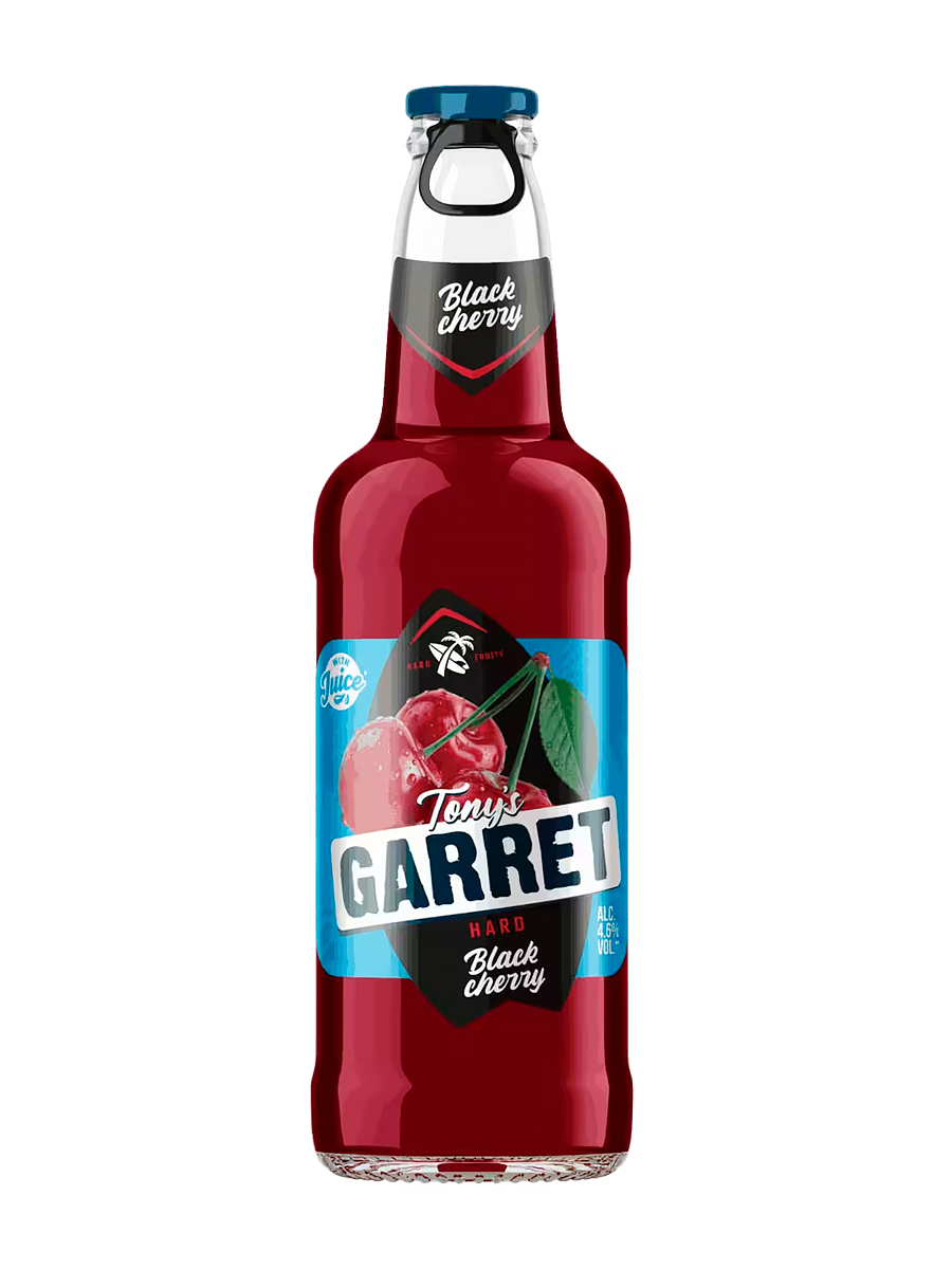 Напиток пивной Tony's Garret Hard Black Cherry, вишневый, 0,4 л