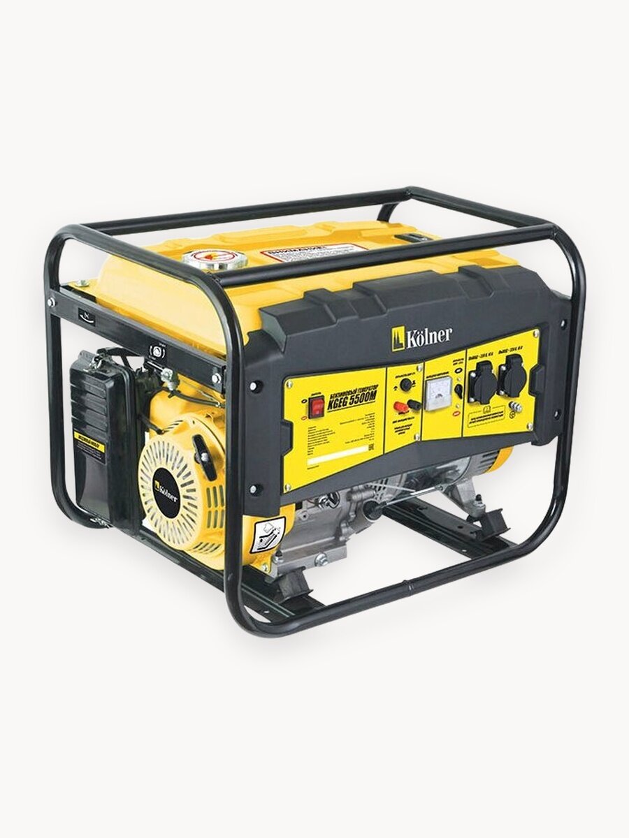 Генератор бензиновый Kolner KGEG 5500, мощность 5500Вт, воздушный тип охлаждения