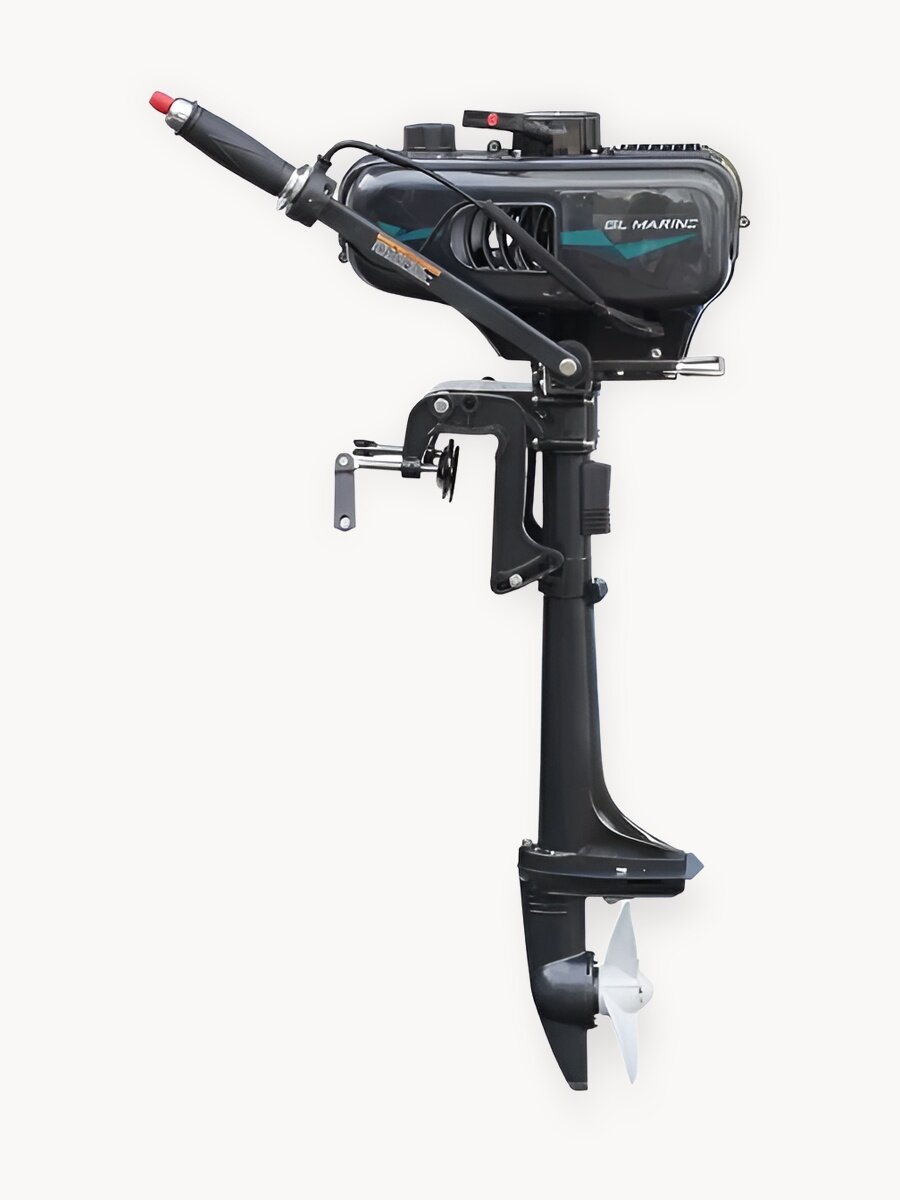 Лодочный мотор Globalmarine Т3.5, воздушный, двухтактный, чёрный