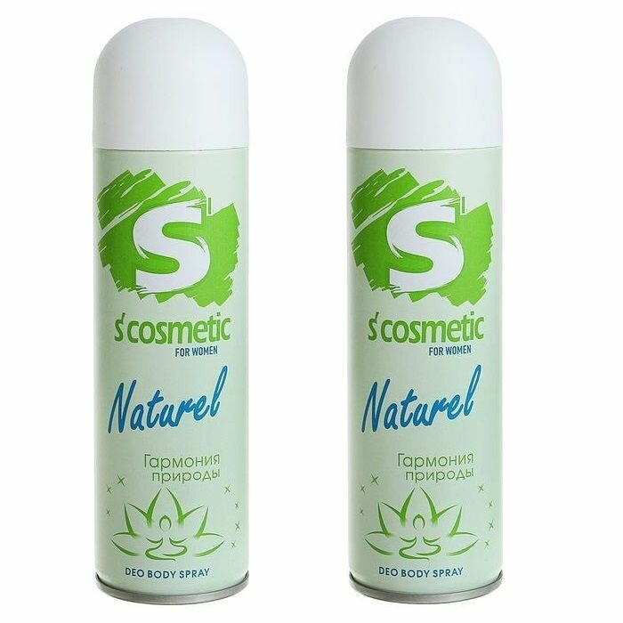 S'cosmetic, Дезодорант для тела, Гармония природы, 145мл, 2шт