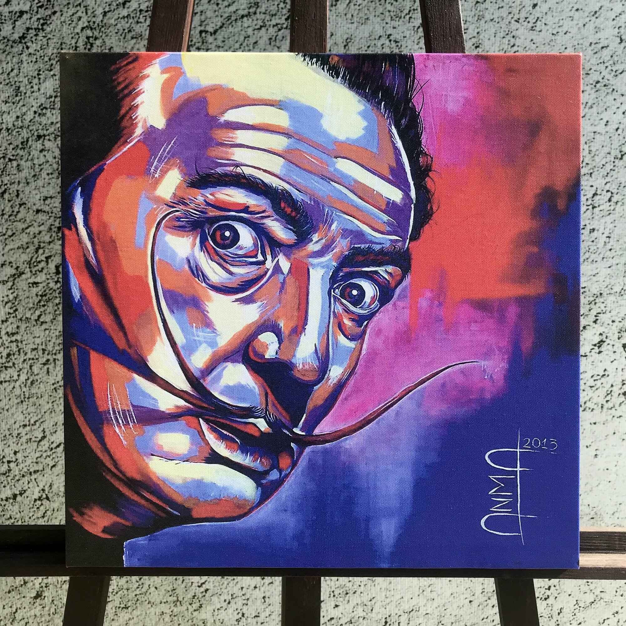 Картина на натуральном холсте (репродукция) "дали", 35х35см / картина для интерьера дома