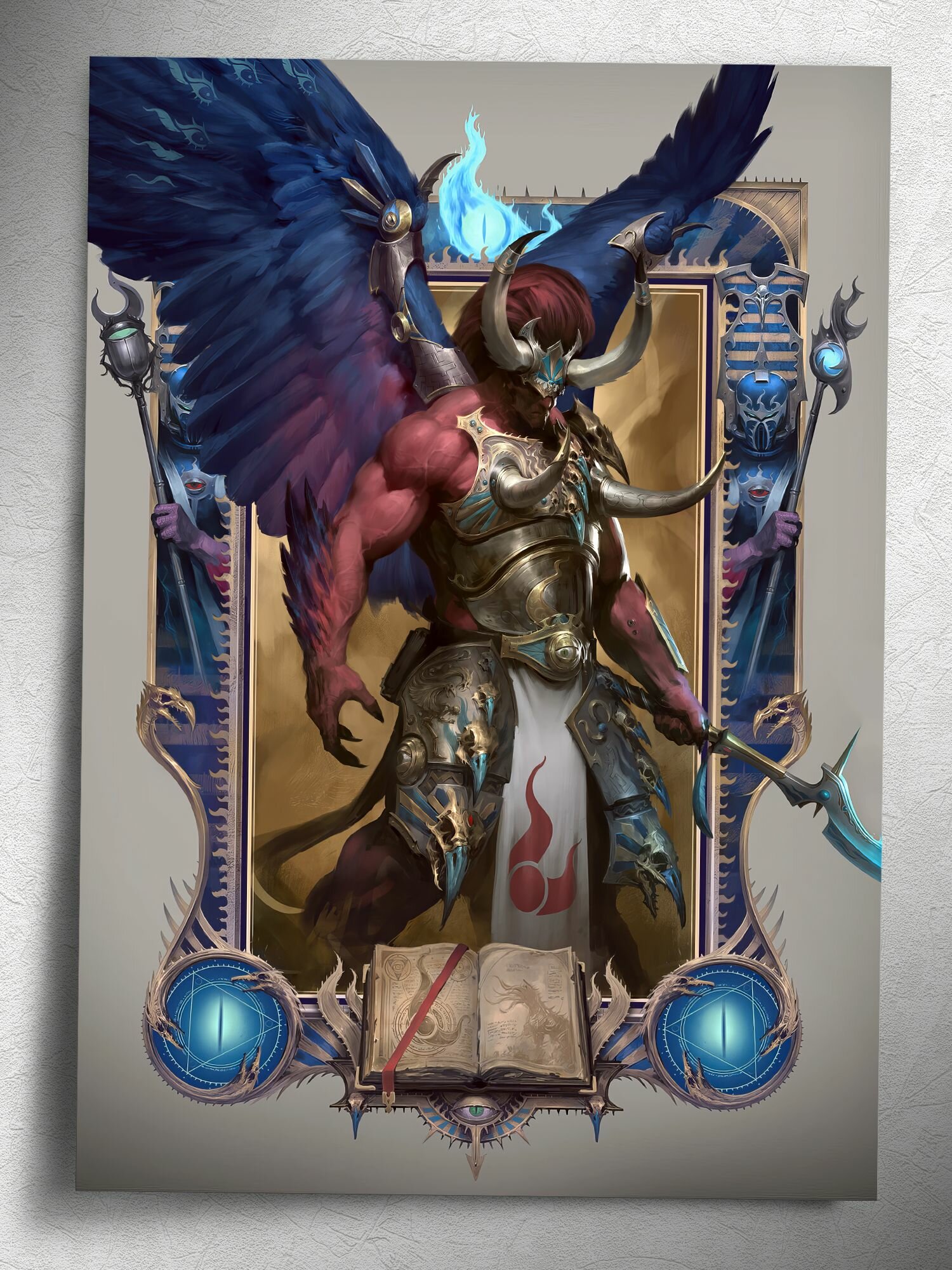 Постер: Магнус, демон-принц Тзинча (Вархаммер 40000, Warhammer)