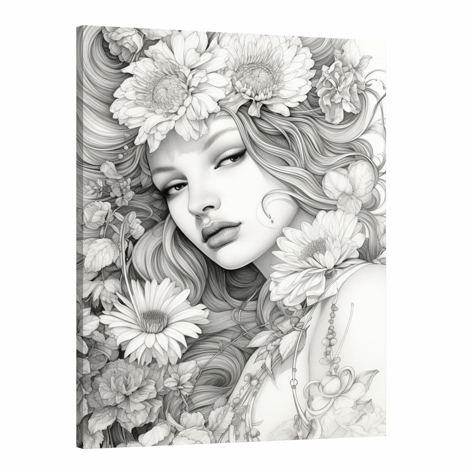 Интерьерная картина 50х70 "Цветочная дива"