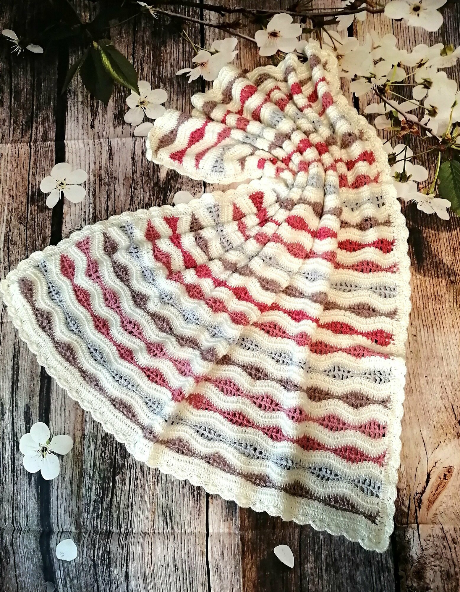 Плед детский вязаный