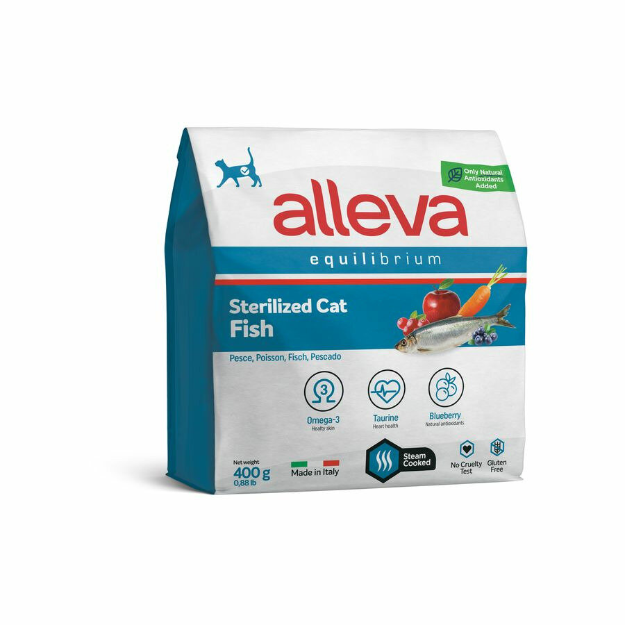Сухой корм для стерилизованных кошек Alleva Equilibrium Fish Sterilized Cat, с рыбой 400 г