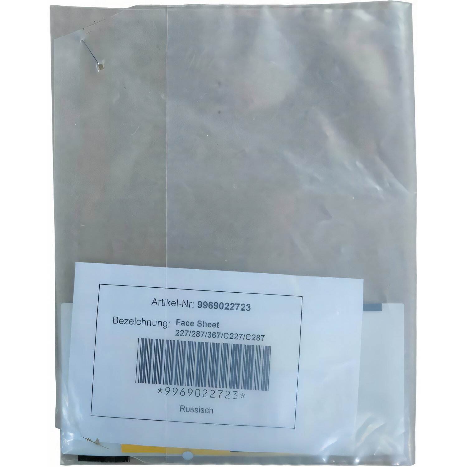 9969022723 Наклейка для Konica-Minolta bizhub 227/287/367