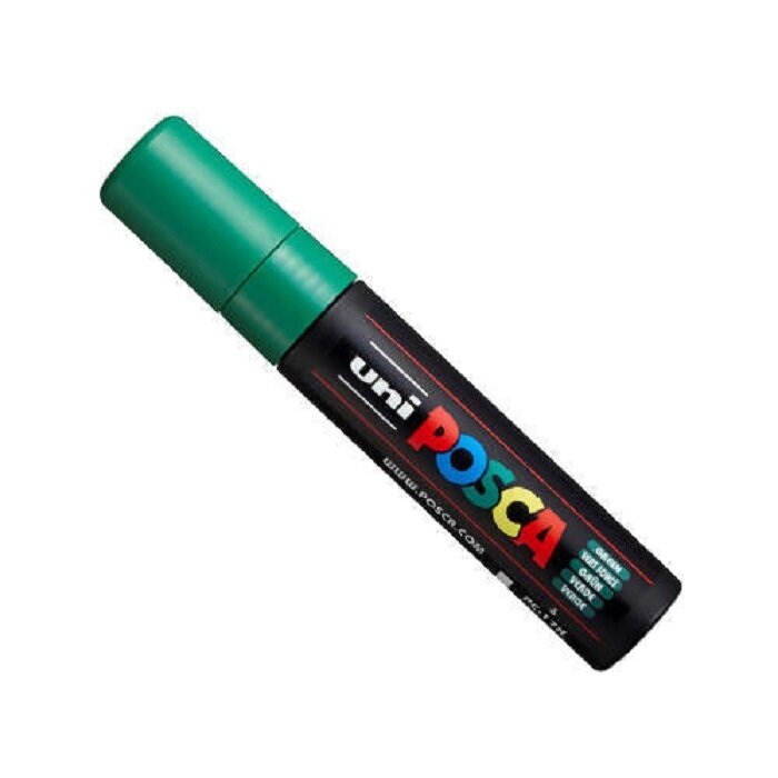 Маркер Uni POSCA PC-17К зеленый, 15 мм скошенный наконечник 1 шт