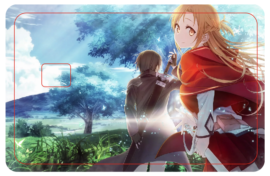 Наклейка на банковскую карту, мастера меча онлайн