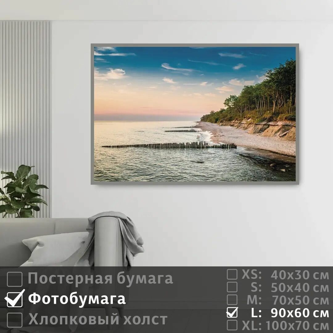 Постер на фотобумаге Отпуск На Берегу Балтийского Моря 90х60 см ПолиЦентр