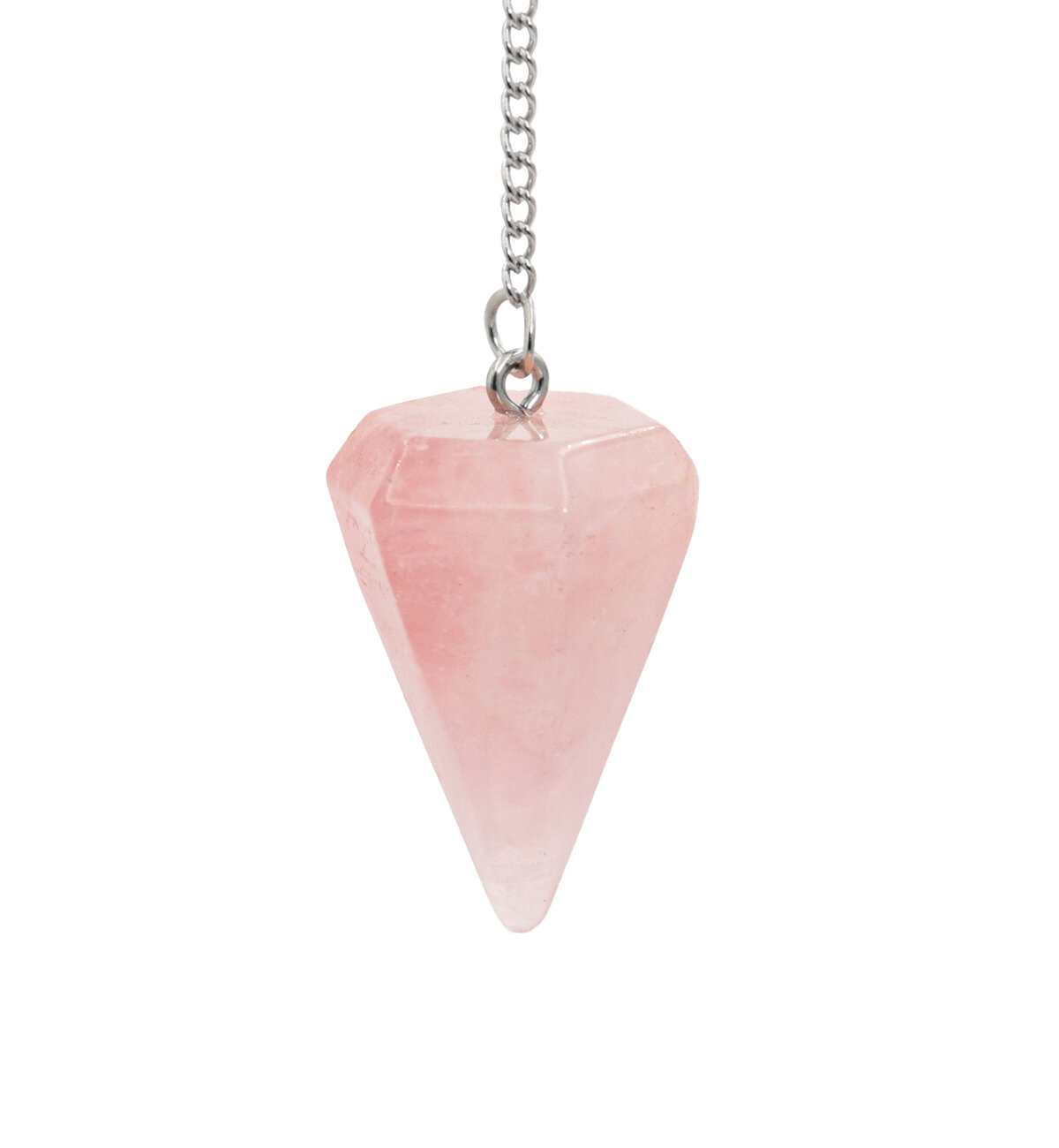 Маятник для биолокации из натурального камня "Конус" SILVARIE "Розовый Кварц"