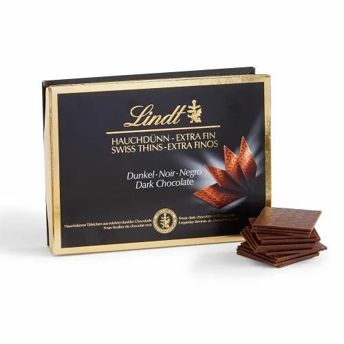 Lindt тонкий темный шоколад Swiss Thins - Extra Fin 125 гр (из Финляндии)