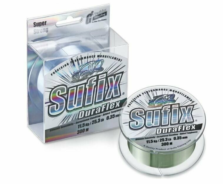 Леска Sufix Duraflex прозрачная 150м 0.18мм 3,7кг DS1SK020024B2D