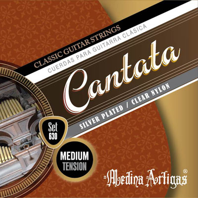 Classical guitar B string Medina Artigas Cantata 6302 - B2 string from a professional medium tension classical guitar string set.