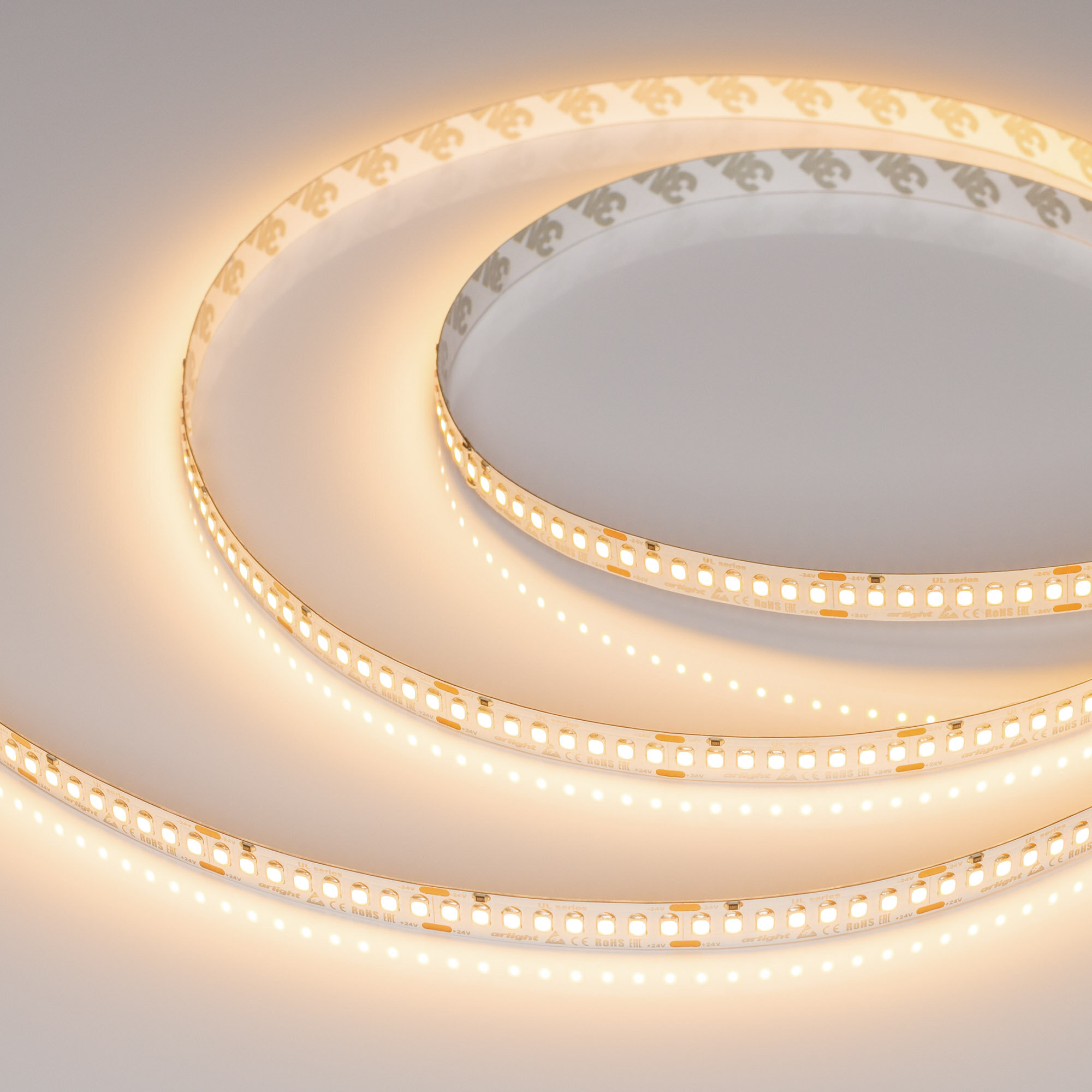 Светодиодная Лента UL-A200-10mm 24V Warm2700 (20 W/m, IP20, 2835, 5m) (Arlight, высок. эфф.150 лм/Вт) 037222