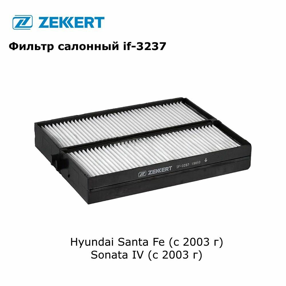 Фильтр салонный для Hyundai Santa Fe (c 2003 г), Sonata IV (с 2003 г) арт if-3237