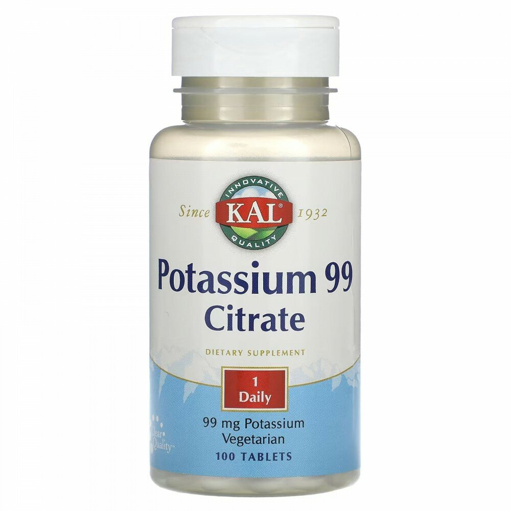 KAL Potassium Chloride (Хлорид калия) 99 мг 100 таблеток