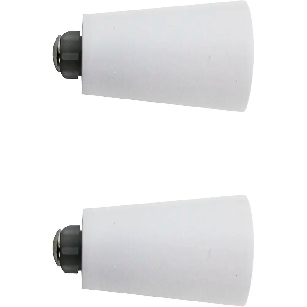 Наконечники Inspire «Поммель», металл, 6 см, цвет белый, 2 шт.