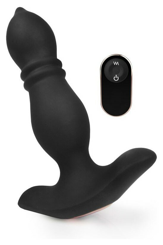 Черный анальный вибромассажер Sex Expert 14,7 см Sex Expert