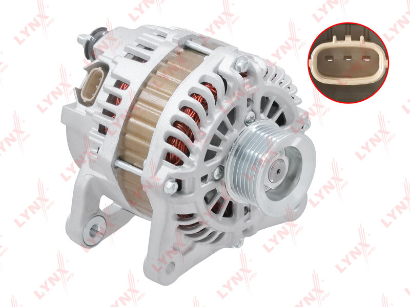 Генератор LYNXauto EA-1406. Для NISSAN Micra(K12) 1.6 05-10 / Note(E11) 1.6 06-12 / Qashqai(J10) 1.6 07-13 / Tiida 1.6 04-13