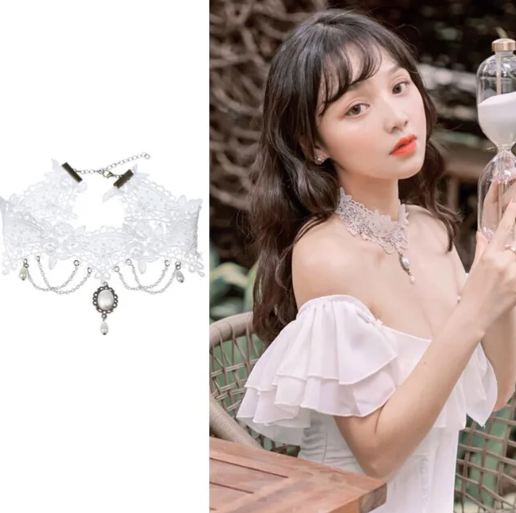 Чокер, жемчуг имитация