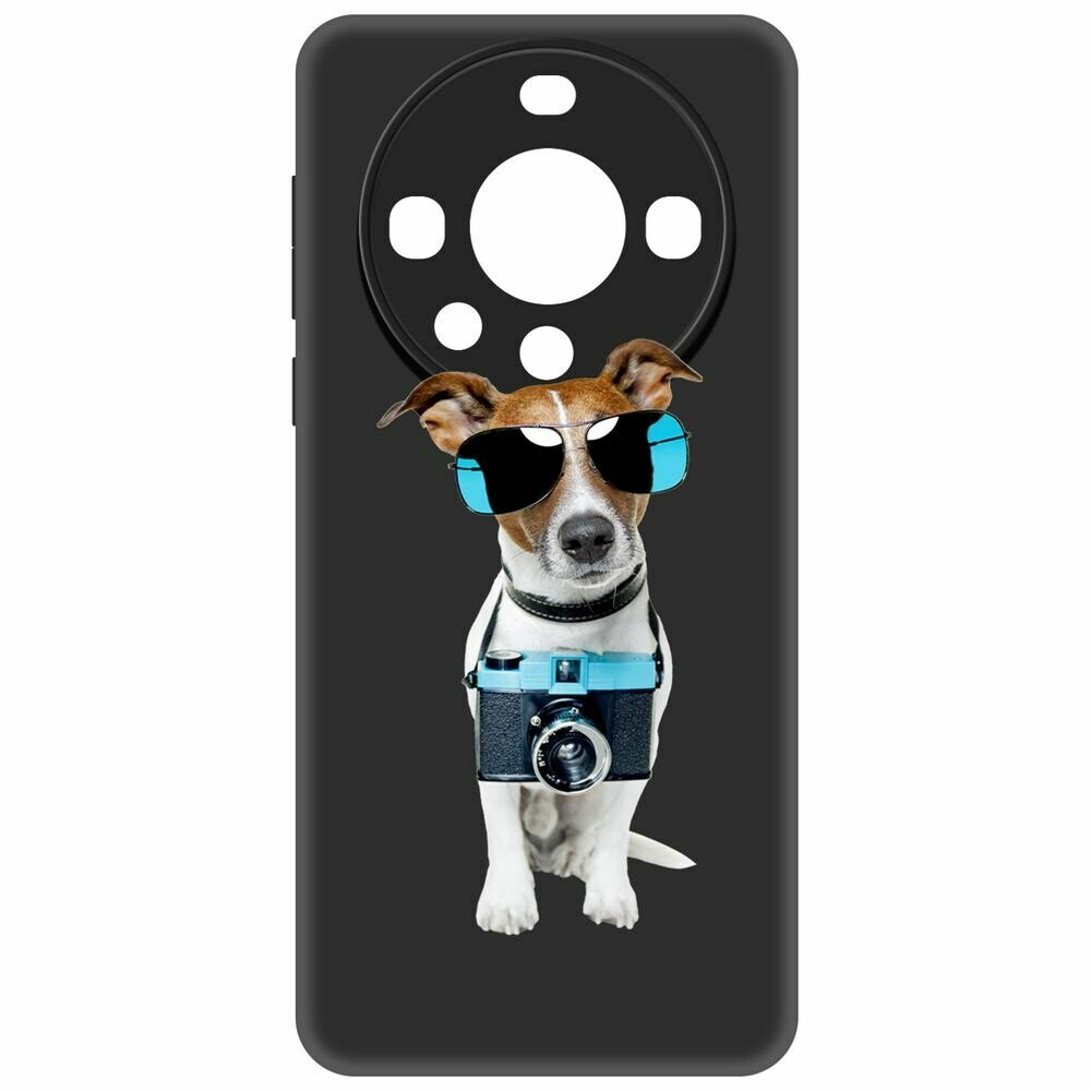 Чехол-накладка Krutoff Soft Case Пес-турист для Huawei Mate 60 черный