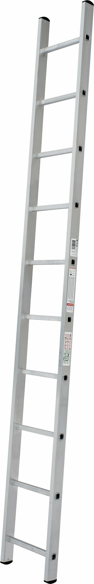 Лестница Алюминиевая Односекционная Nv 1210 Артикул 1210110, Длина 2.63 М, Нагрузка 150 Кг.
