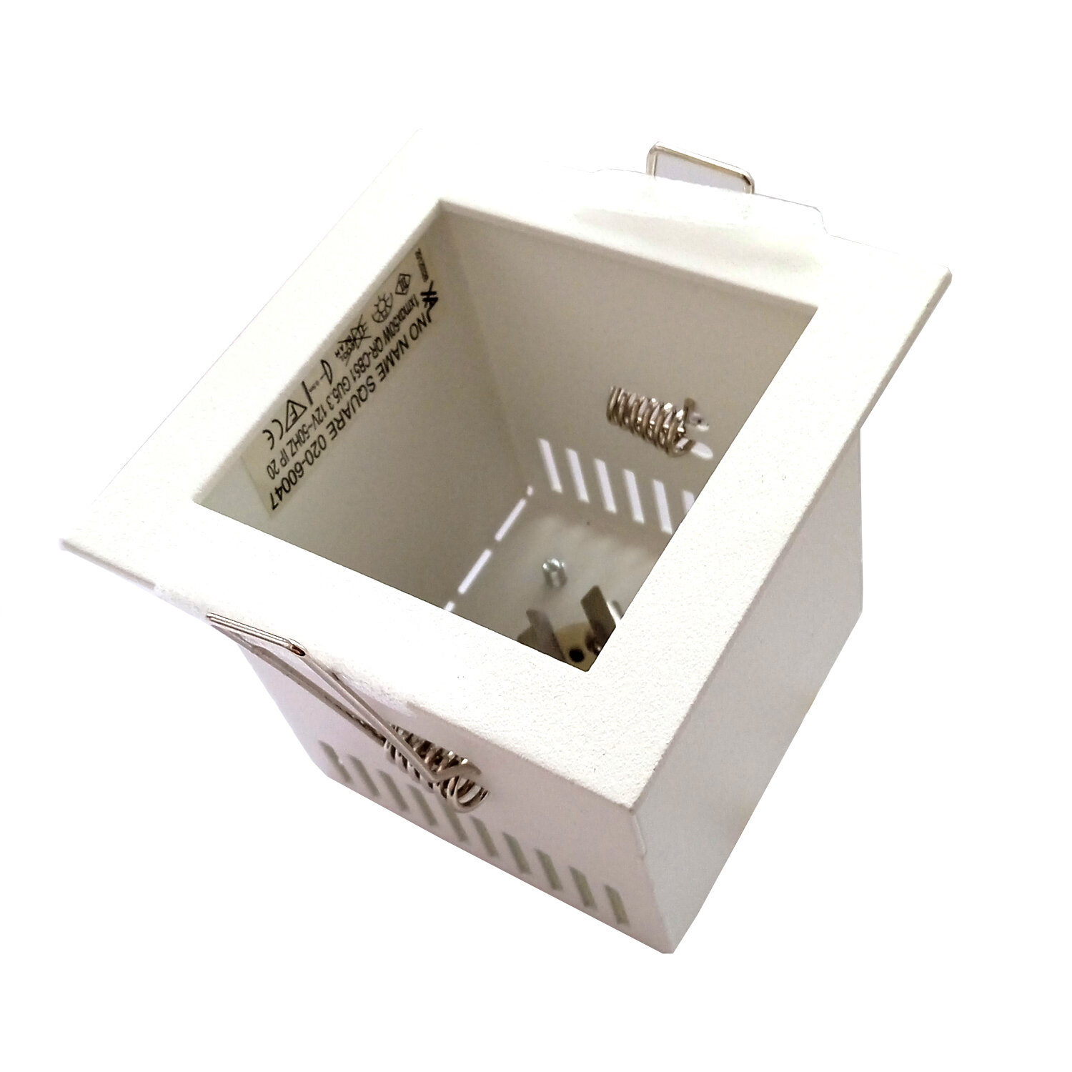 Светильник XENON XAL 020-60047, GU5.3, металл, квадратный плафон, IP10, белый