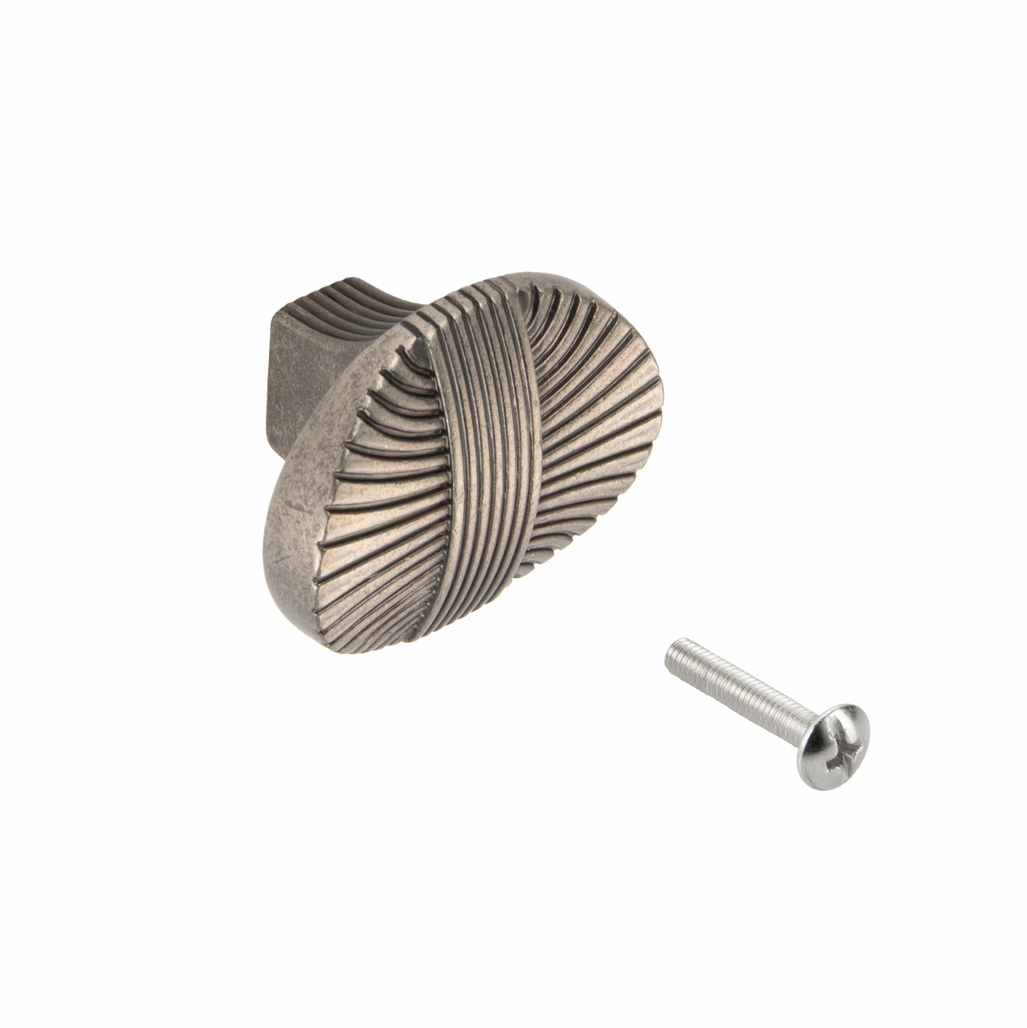 Мебельная ручка-кнопка EDSON 1684 ANTIQUE SILVER (комплект 2 штуки)