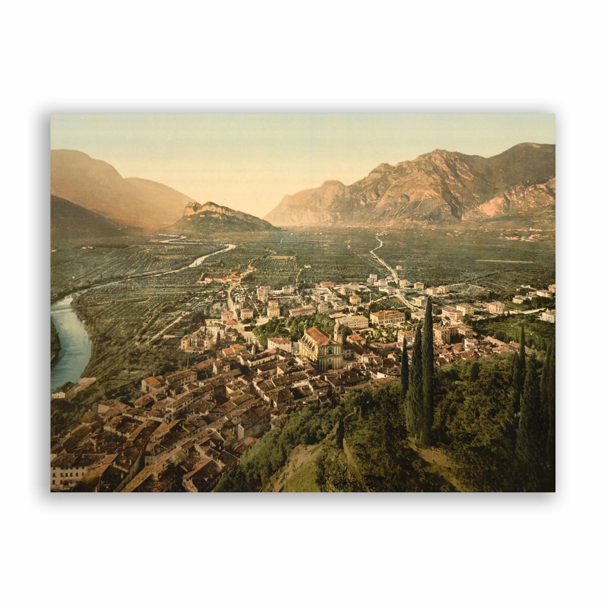 Постер, плакат на бумаге / Valley of Sarca, Arco, Lake Garda, Italy / Размер 60 x 80 см