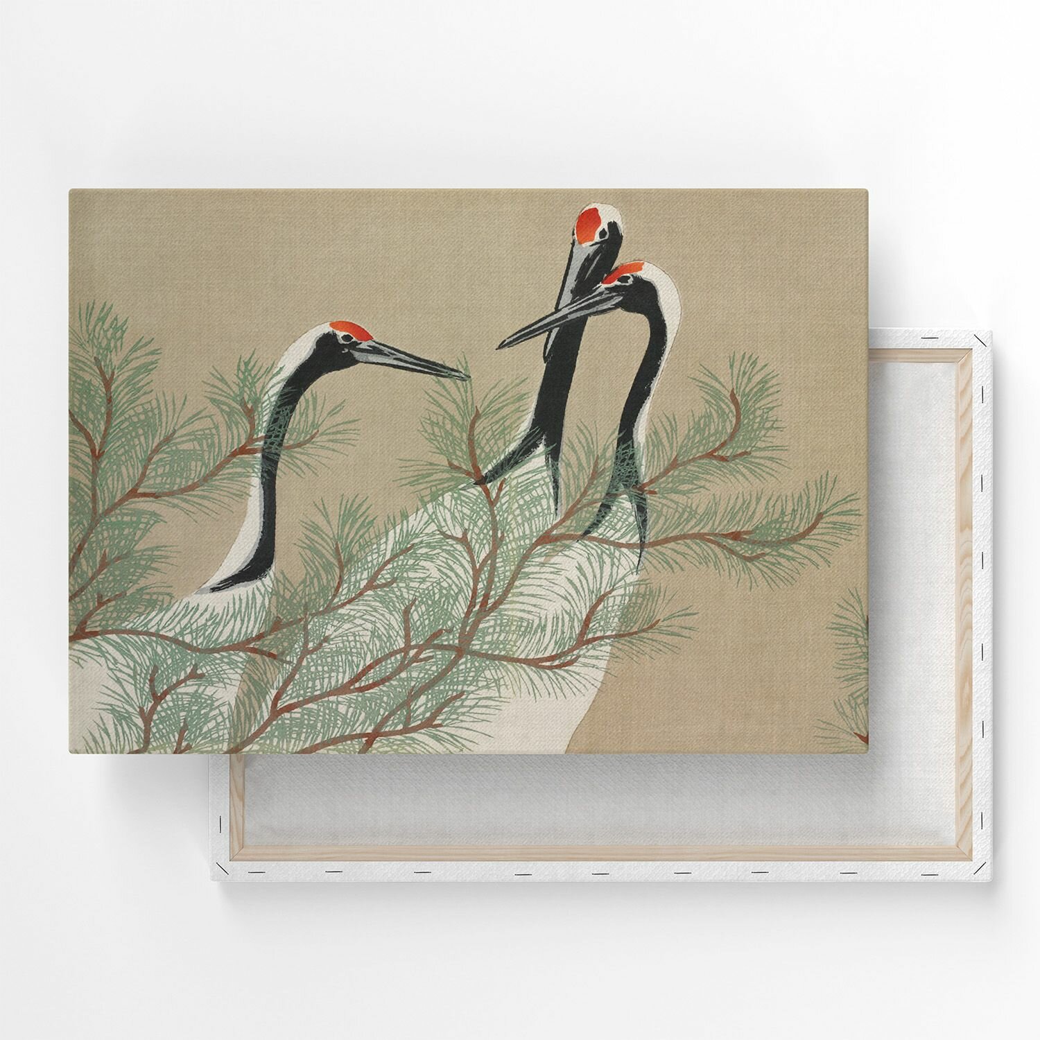 Картина на холсте, репродукция / Сэкка Камисака - Журавли из Момойогуса / Размер 60 x 80 см