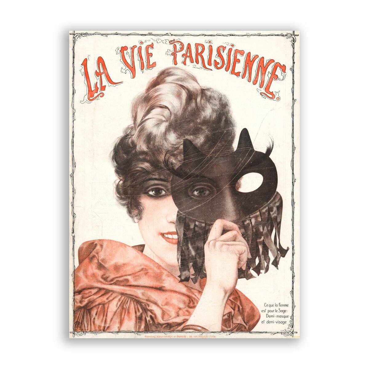 Постер на бумаге в стиле Пин-ап / La Vie Parisienne - Ce que la Femme est pour / Размер 40 x 53 см