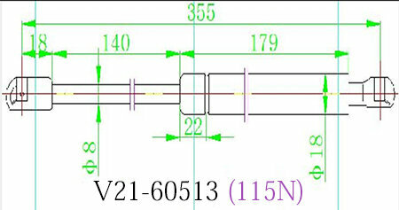 Амортизатор багажника JETT V21-60513 JETT арт. V21-60513