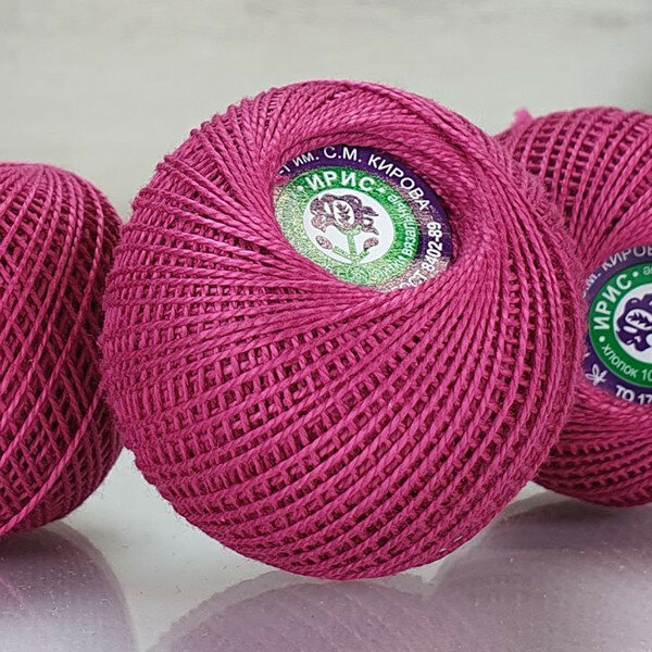 Пряжа ПНК им. Кирова ирис 25 1506 брусника (6 мотков)