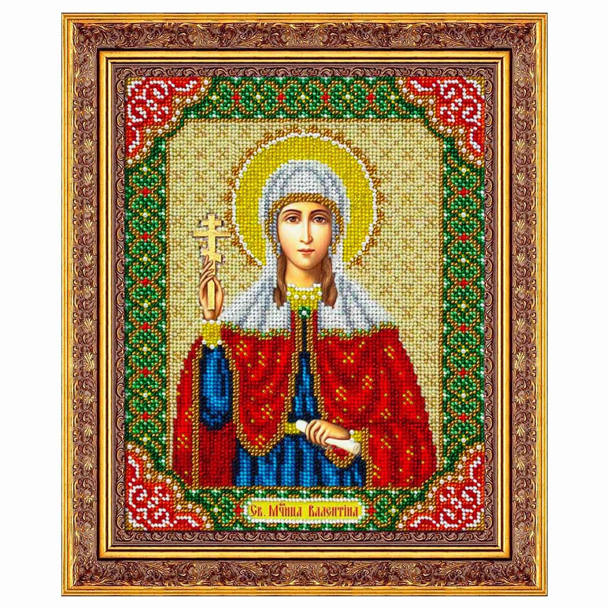 Б1074 Набор для вышивания бисером 'Паутинка' 'Св. Валентина', 25*20 см