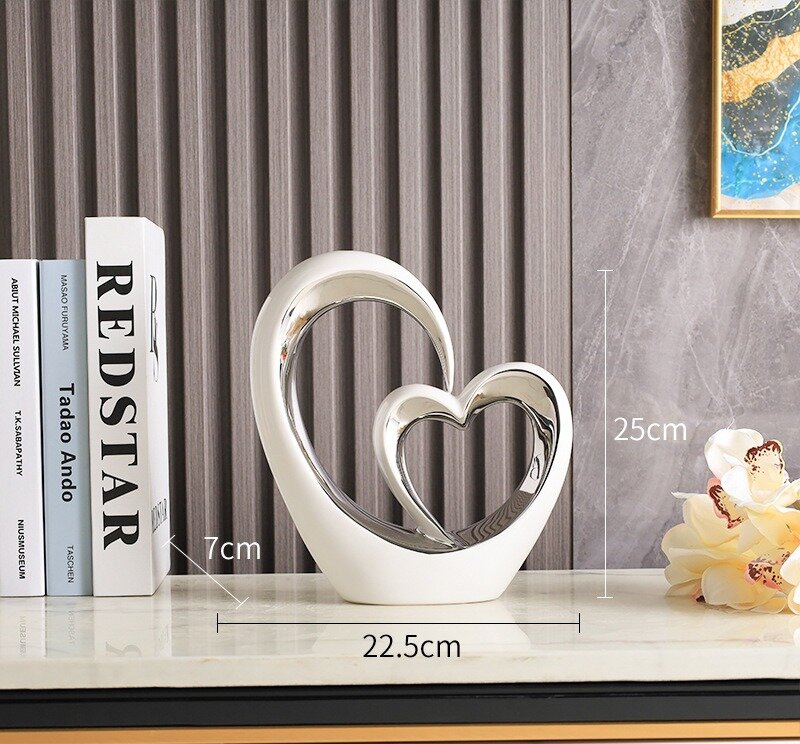 Статуэтка Серебряные сердца (25х22 см)