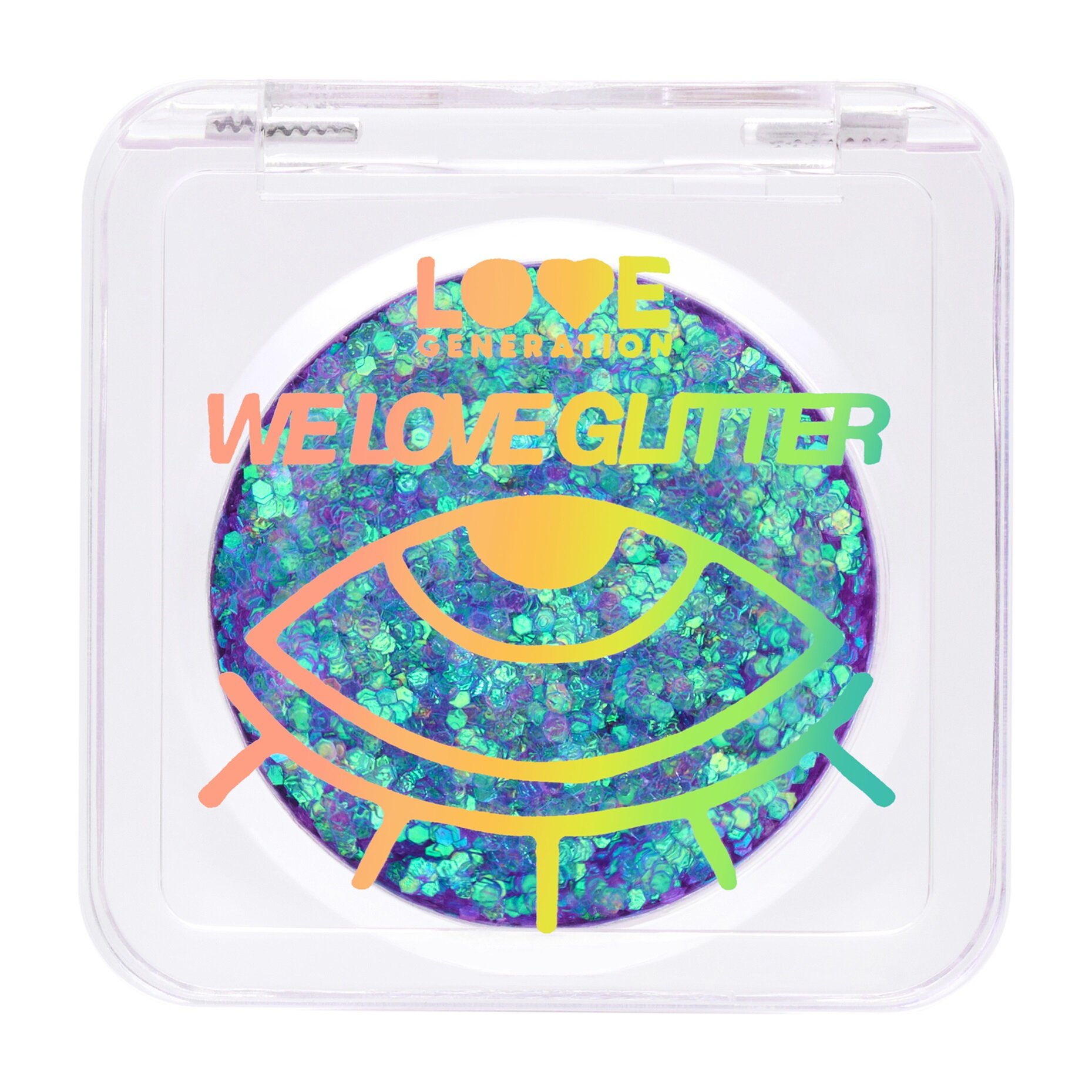 LOVE GENERATION Глиттер для лица We love glitter, 1,8 г, 05 Фиолетово-зеленый