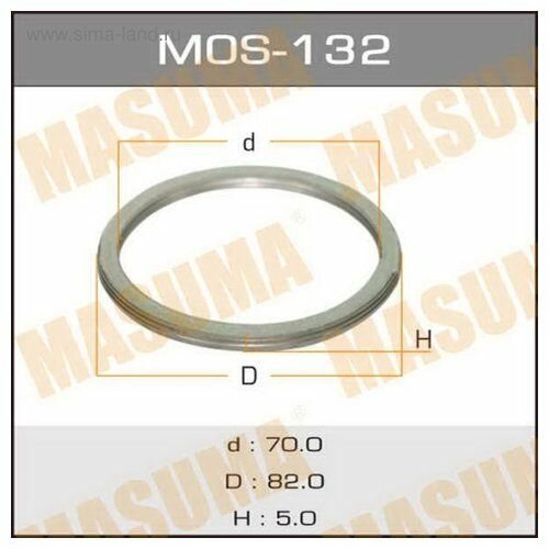 Прокладка глушителя Masuma MOS132 для Toyota Aristo (1997-2004), Toyota Celica (1989-1999), Toyota Celsior (1993-2000)