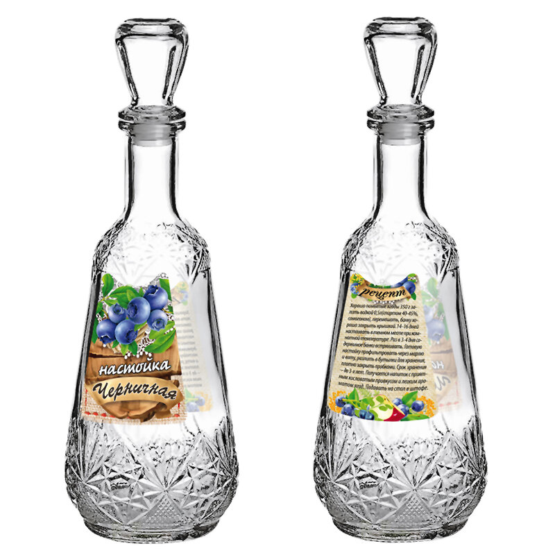 Графин Колокол "Черничная настойка" 500мл